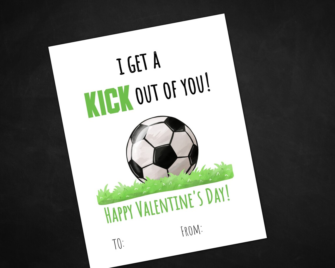 Printable Sports Valentine's Day Cards, Valentines Card for Kids ...