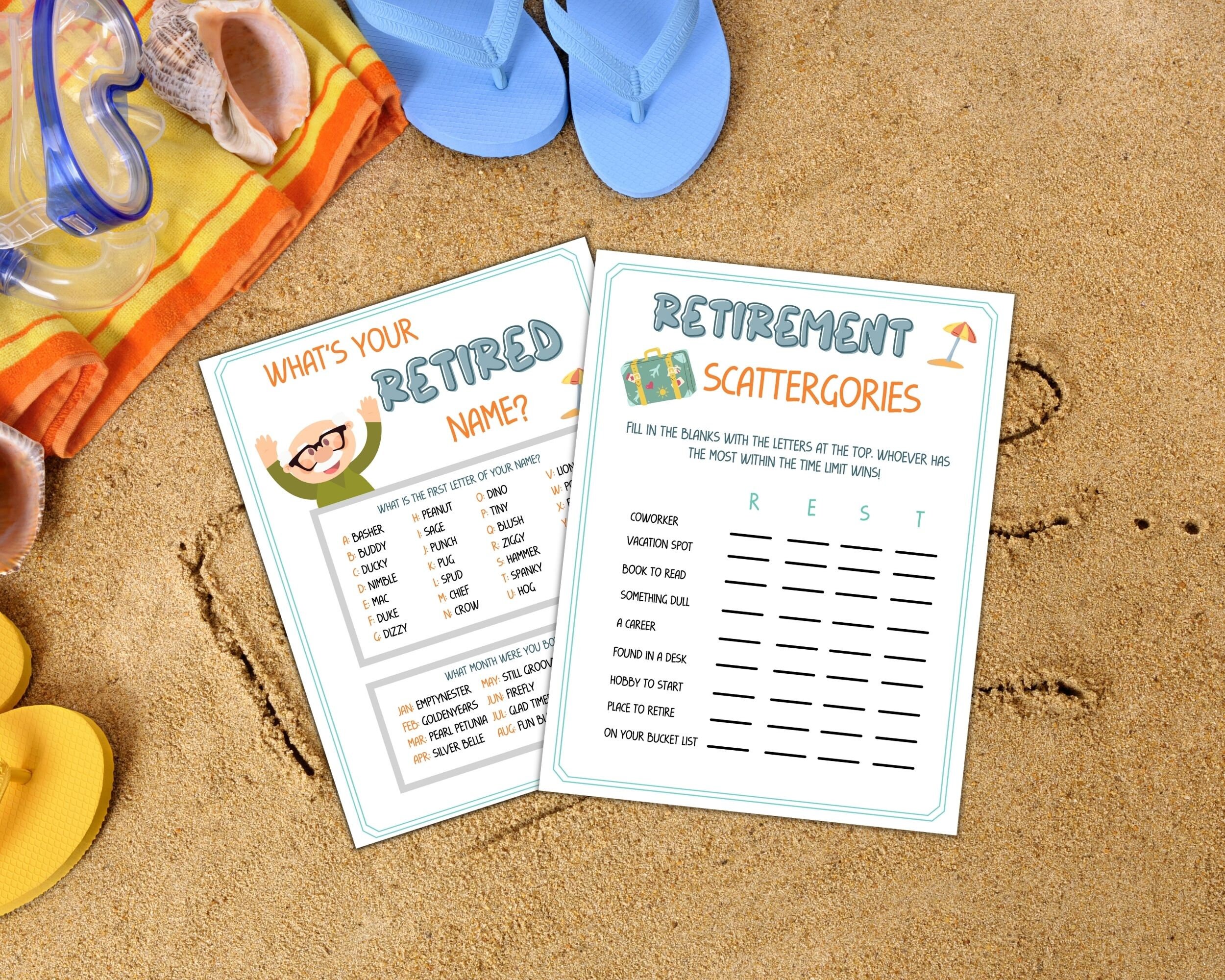 Retirement Game Bundle, Printable Retirement Games, Retirement Party ...