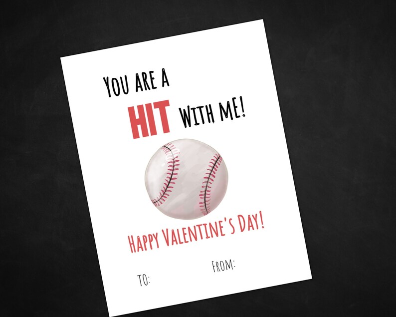 Printable Sports Valentine's Day Cards, Valentines Card for Kids ...