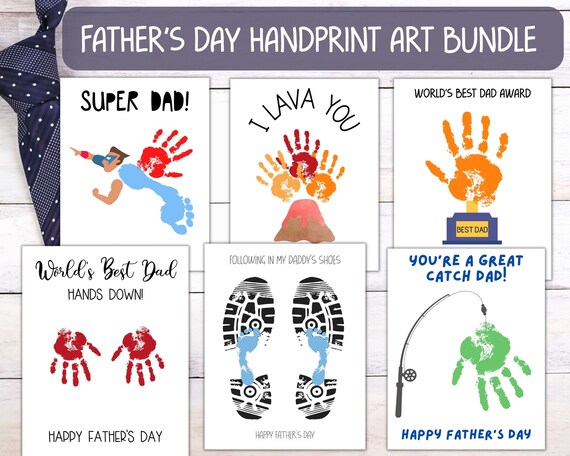 Father's Day Handprint Art Father's Day Gift Gift - Etsy