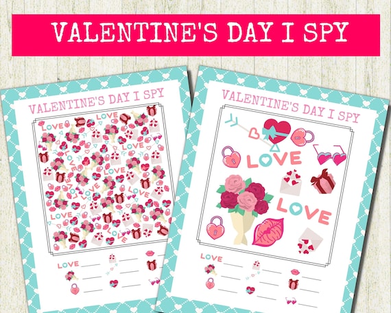 Valentine's Day I SPY I Spy Game Printable | Etsy