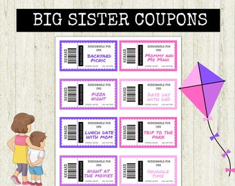 Big Sister Coupon Book - Etsy