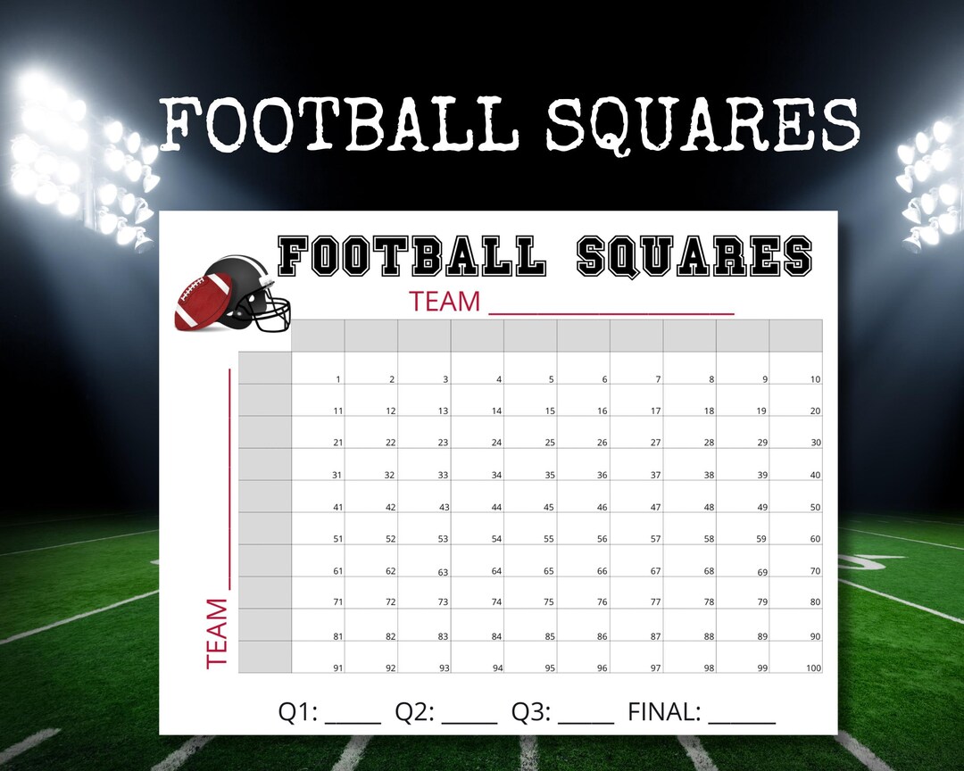 Football Squares Game, Super Bowl Squares, Super Bowl Game 2025, Super ...