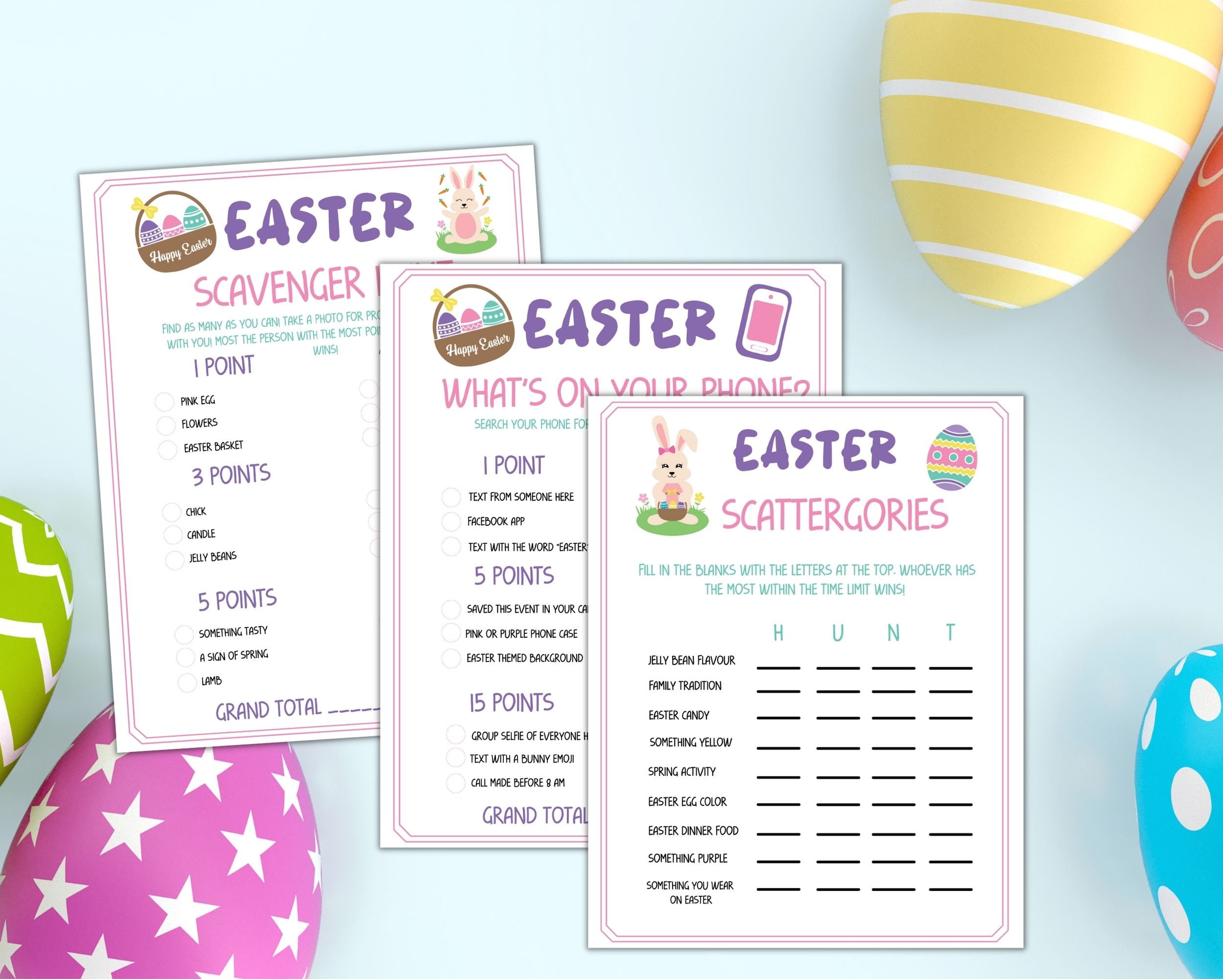 Easter Game Bundle, Easter 2022, Printable Easter Games, Easter Party ...