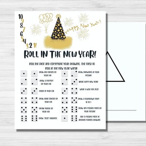 Roll in the New Year Dice Game, New Year Dice Game, Family Xmas ...
