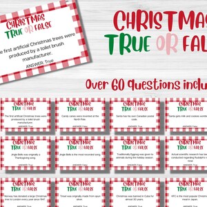 Christmas Facts True or False Quiz Christmas Day Family Quiz - Etsy