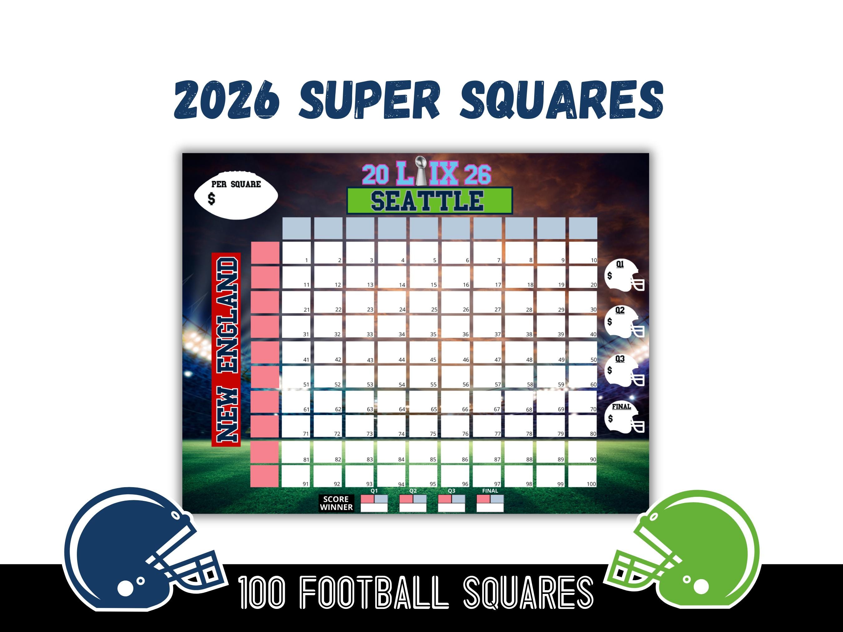 Football Squares Game, Super Squares, Super Game 2026, the Big Game ...