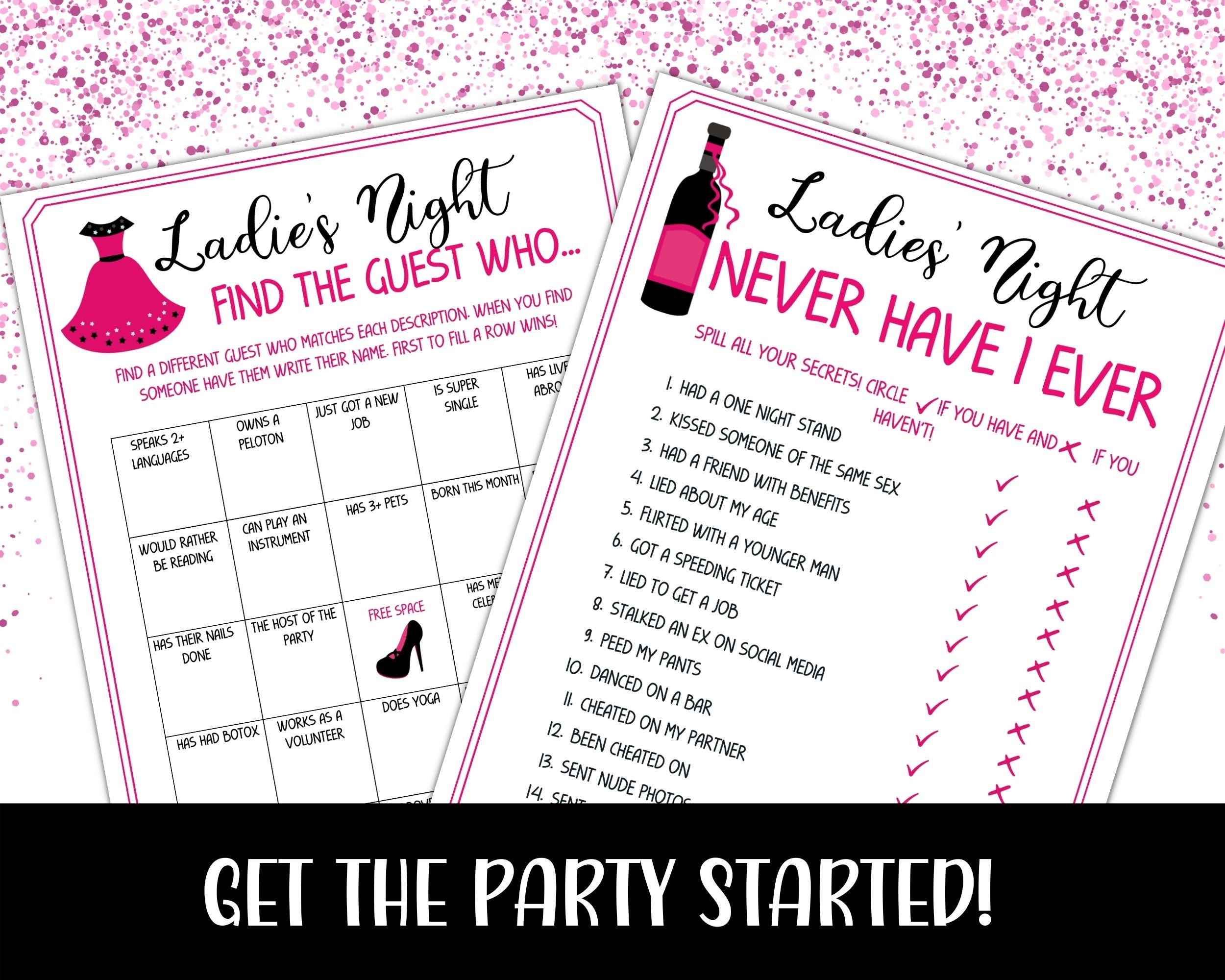 Ladies' Night Game Bundle, Fun Party Games, Girl Night Out, Singles ...