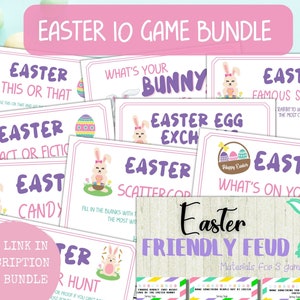 Easter Famous Some Bunny Game, Printable Easter Party Games, Fun Easter ...