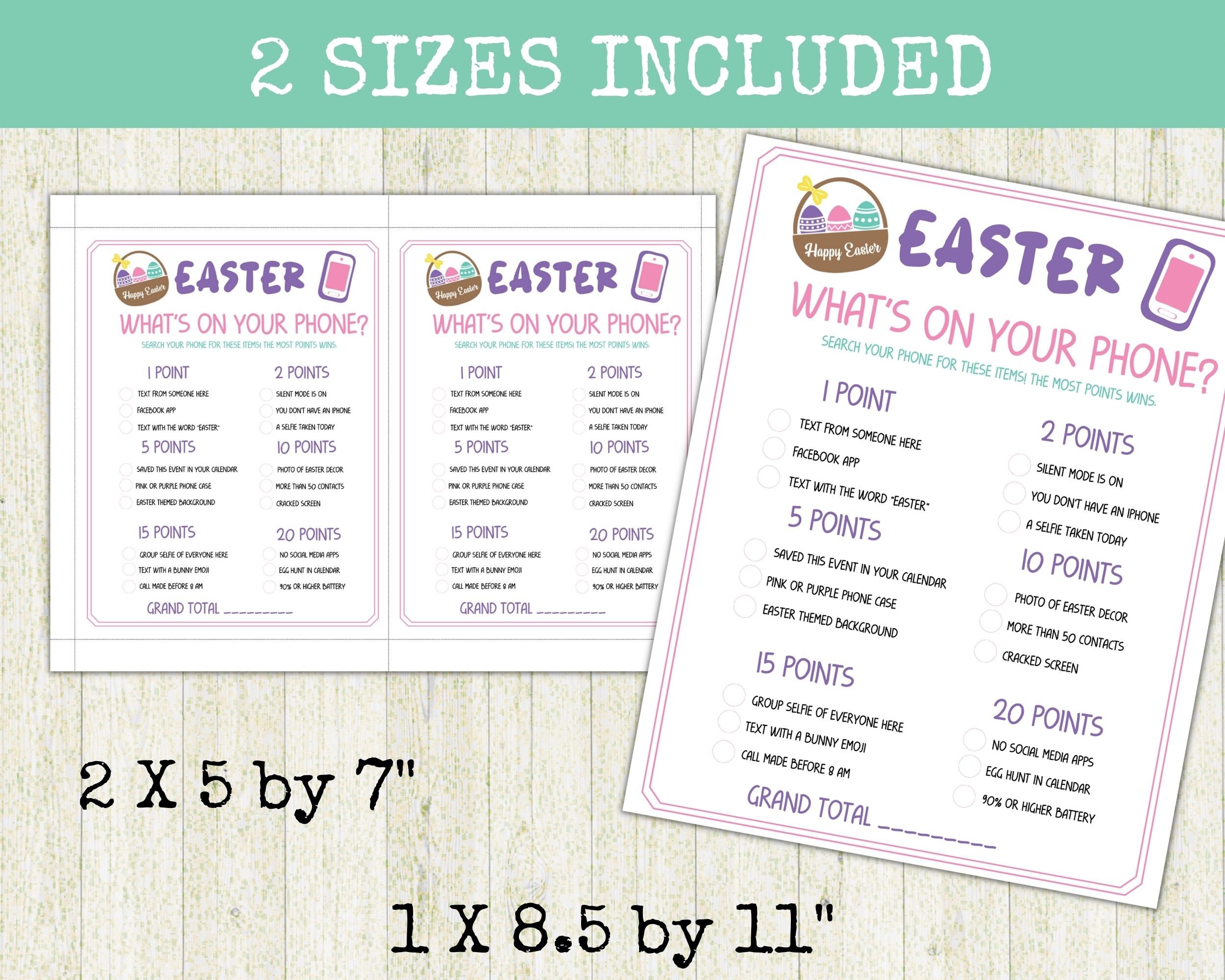Easter What's on Your Phone, Fun Party Games, Fun Easter Activity ...