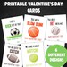 Printable Sports Valentine's Day Cards, Valentines Card for Kids ...