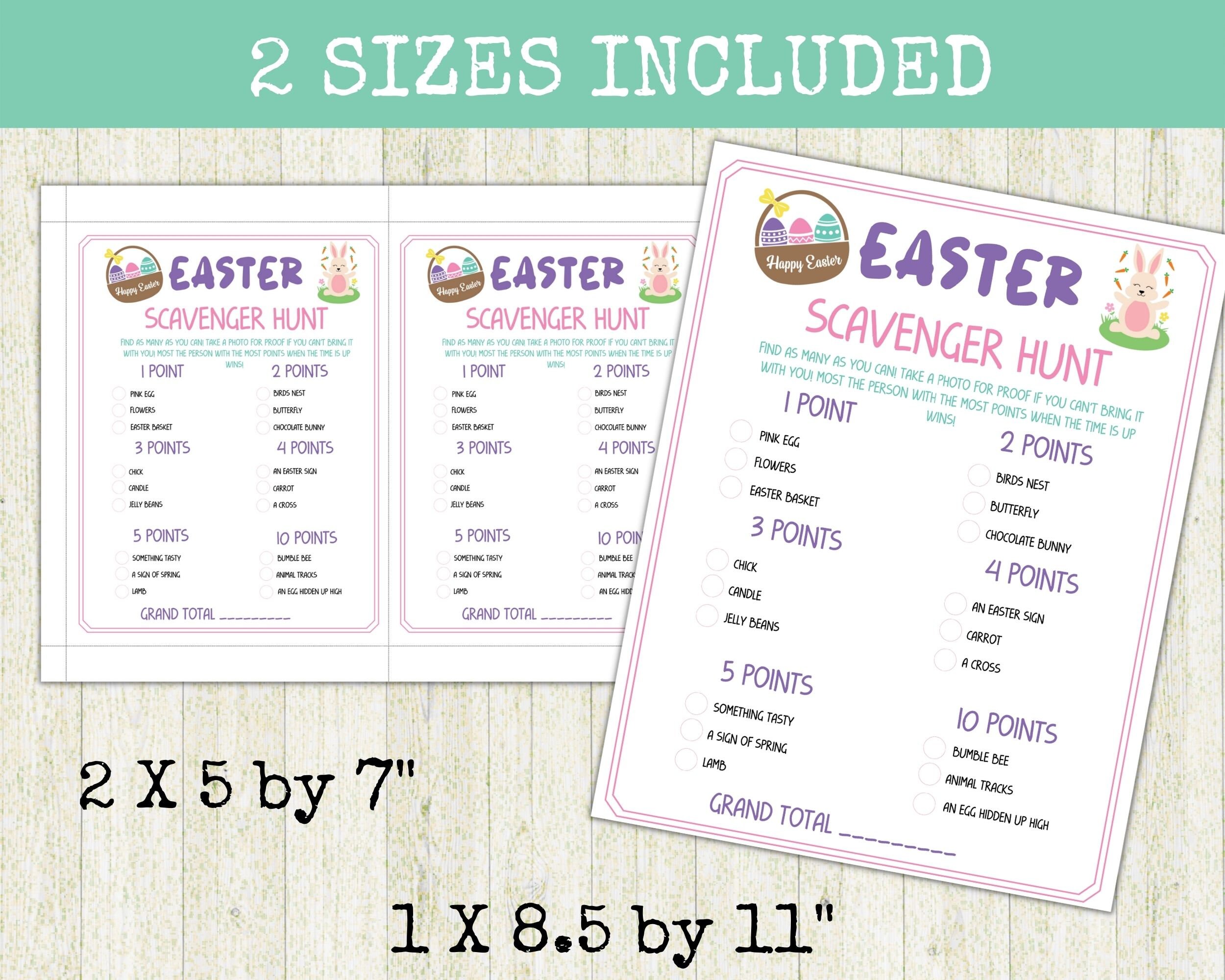 Easter Scavenger Hunt, Fun Party Games, Fun Easter Activity , Printable ...