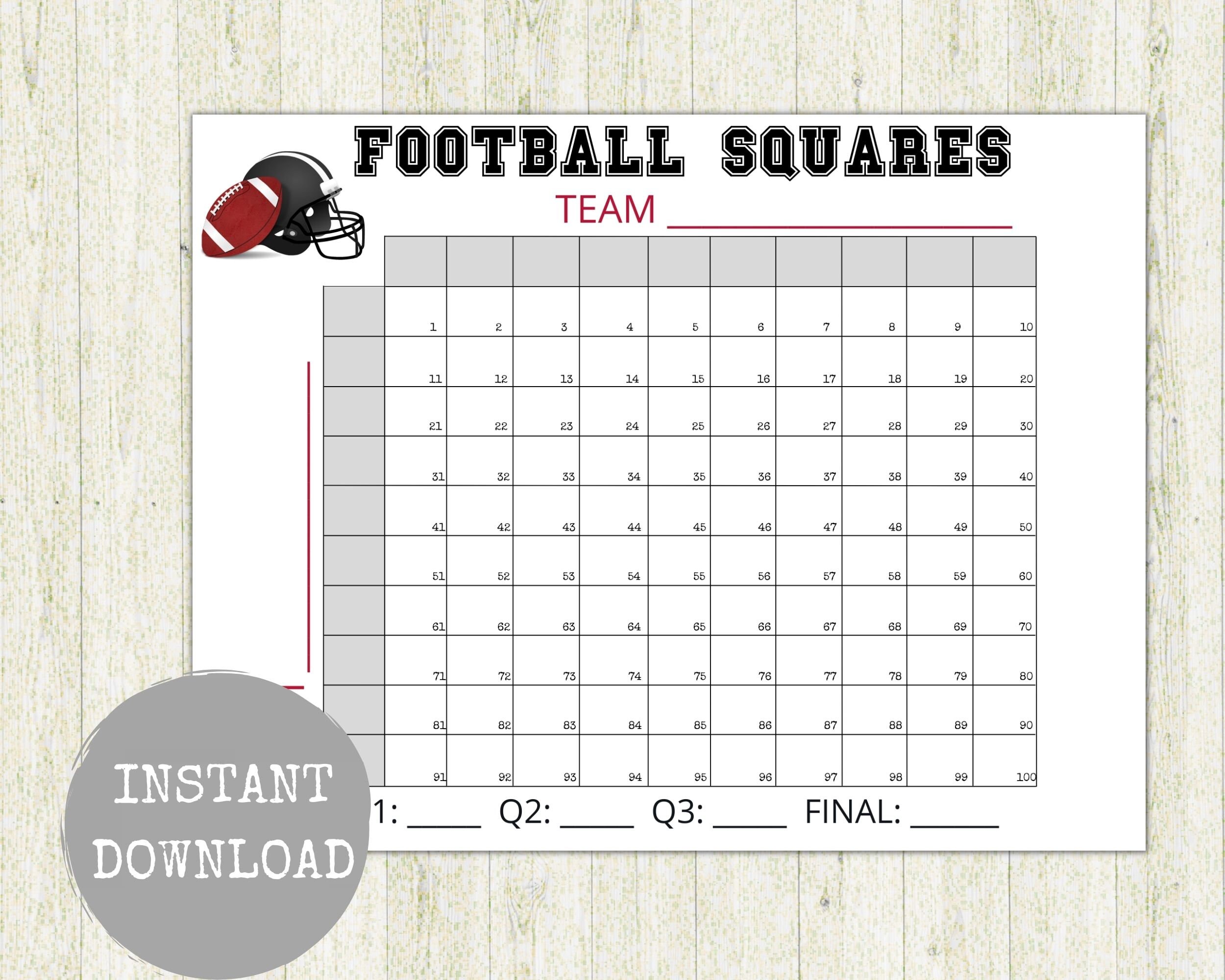 Football Squares Game, Super Bowl Squares, Super Bowl Game 2025, Super ...