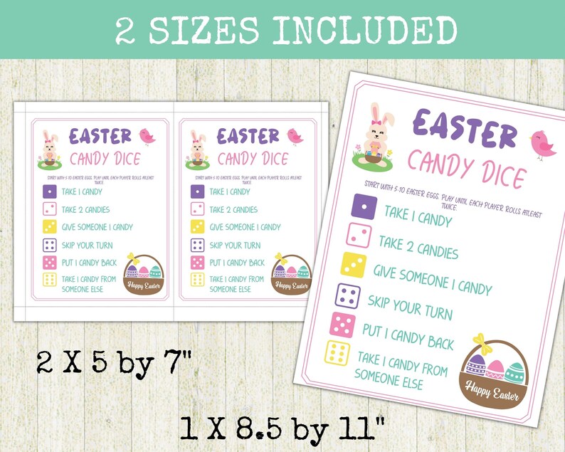 Easter Candy Dice Game, Easter Activities for Kids, Kids Easter ...