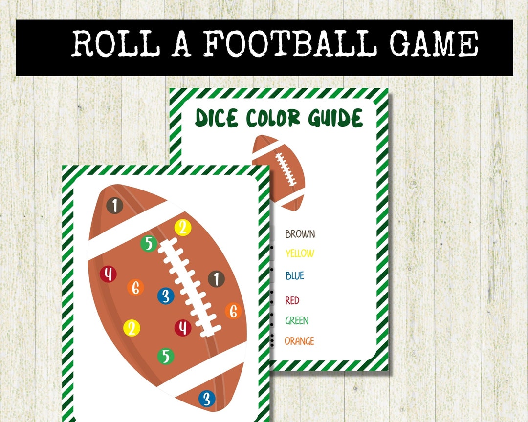 Roll A Football Dice Game, Football Game for Kids, Super Bowl Games ...