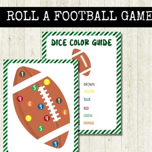 Roll A Football Dice Game, Football Game for Kids, Super Bowl Games ...