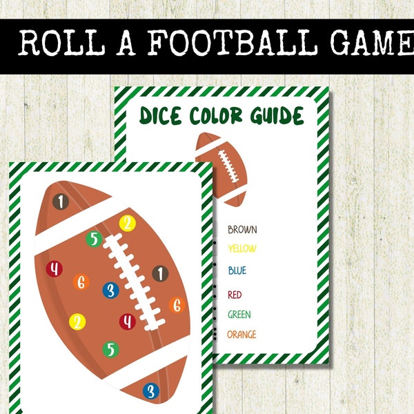 Football Dice Game - Etsy