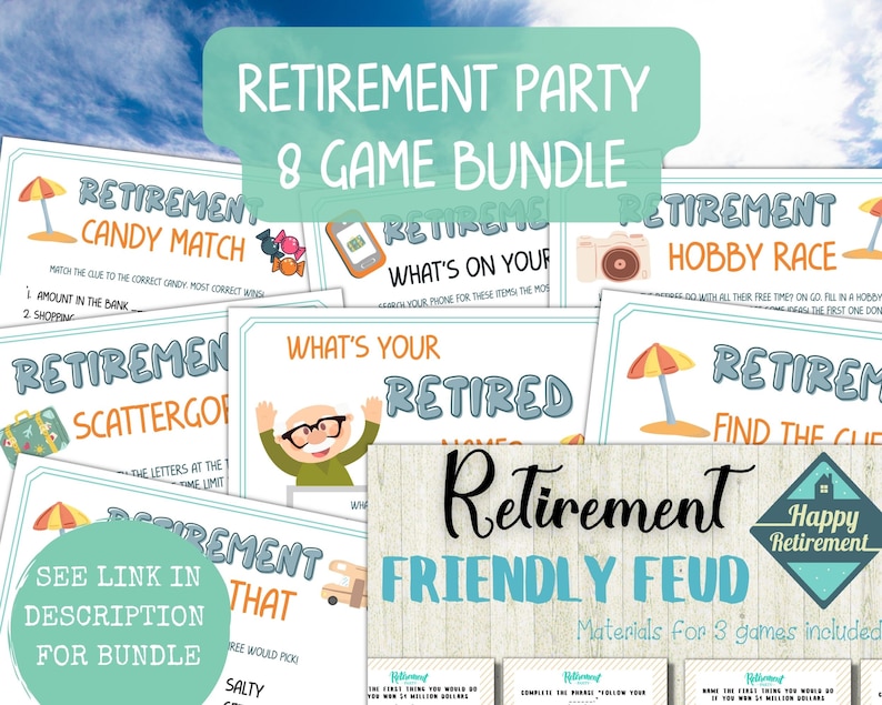 Retirement What's Your Retired Name Game, Fun Retirement Party Games ...