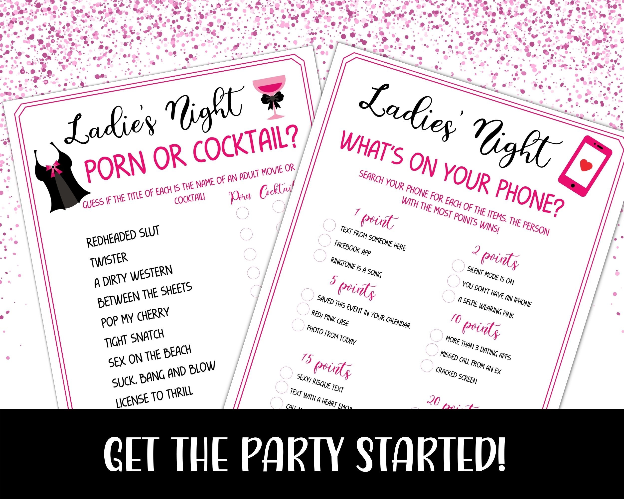 Ladies' Night Game Bundle, Fun Party Games, Girl Night Out, Singles ...