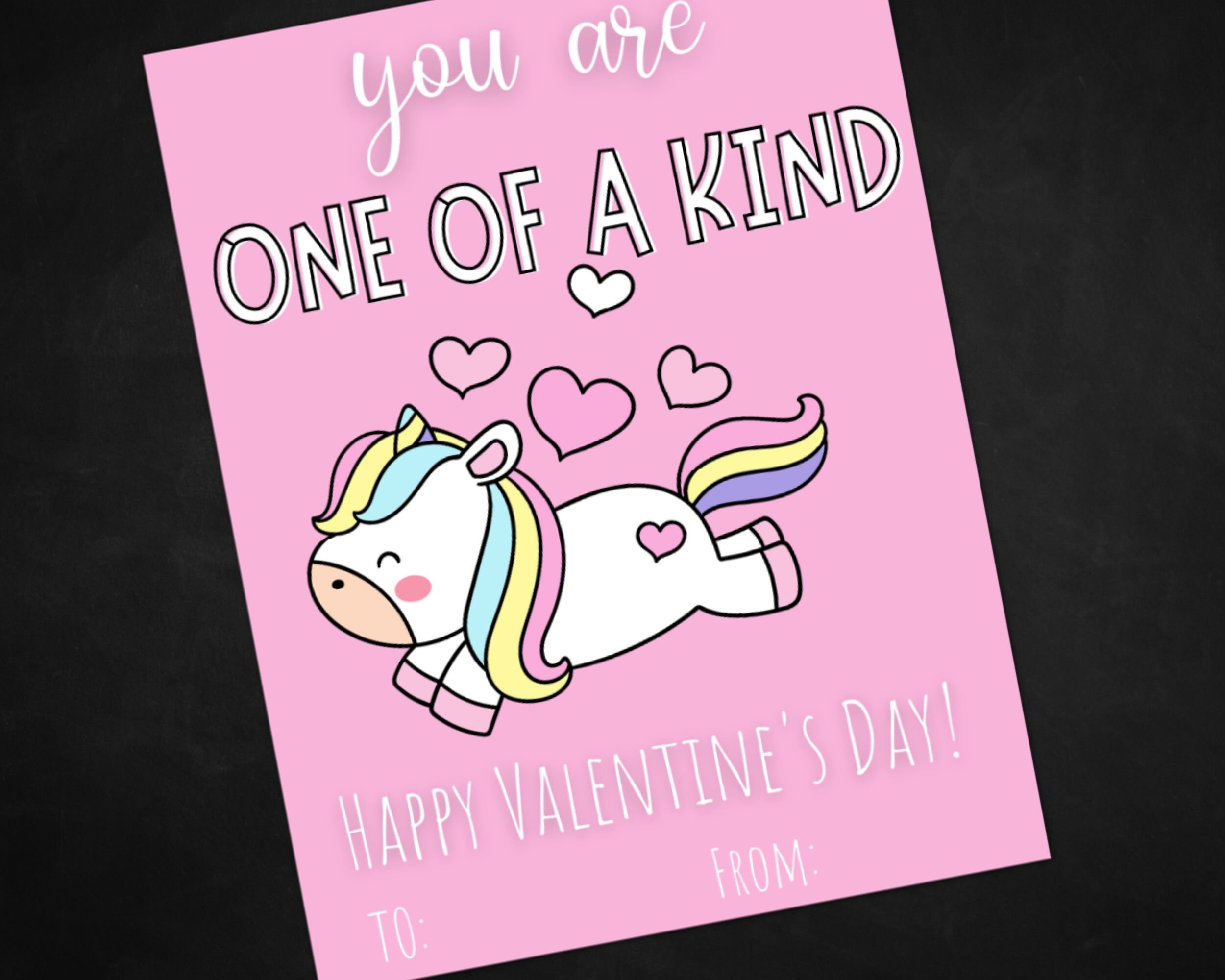 Printable Unicornvalentine's Day Cards, Valentines Card for Kids ...