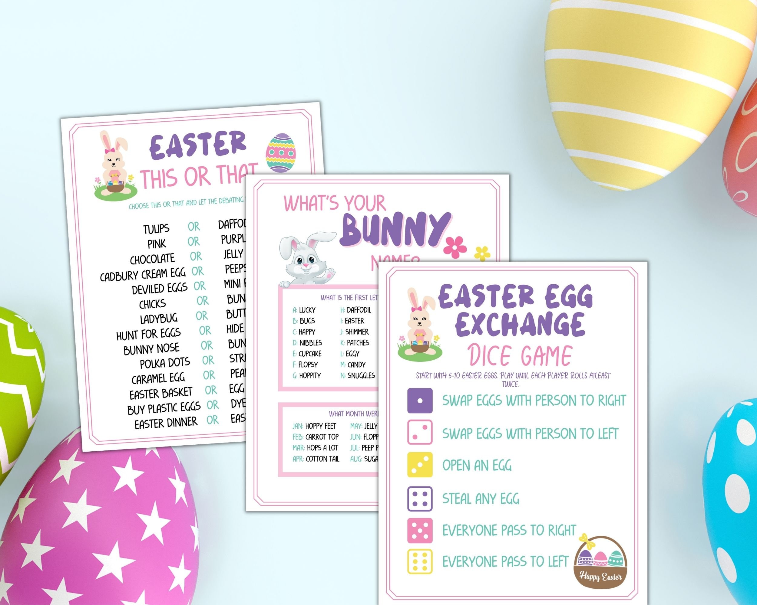 Easter Game Bundle, Easter 2022, Printable Easter Games, Easter Party ...