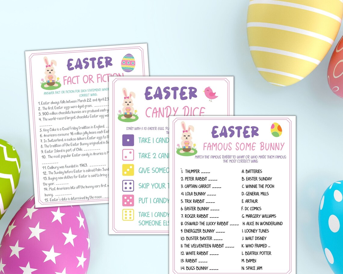 Easter Game Bundle, Easter 2022, Printable Easter Games, Easter Party ...