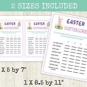 Easter Scattergories Game, Easter Themed Party, Printable Easter Games ...