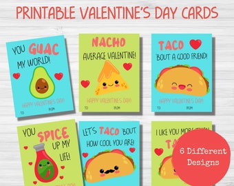 Taco Valentine Card | Etsy