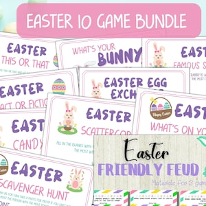 Easter Game Bundle, Easter 2022, Printable Easter Games, Easter Party ...