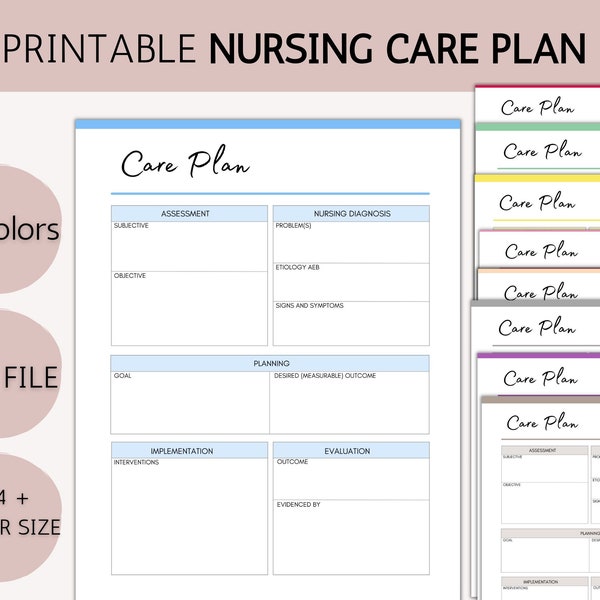 Care Plan Documents - Etsy