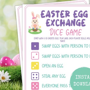 Easter Egg Exchange Dice Game, Easter Activities for Kids, Kids Easter ...