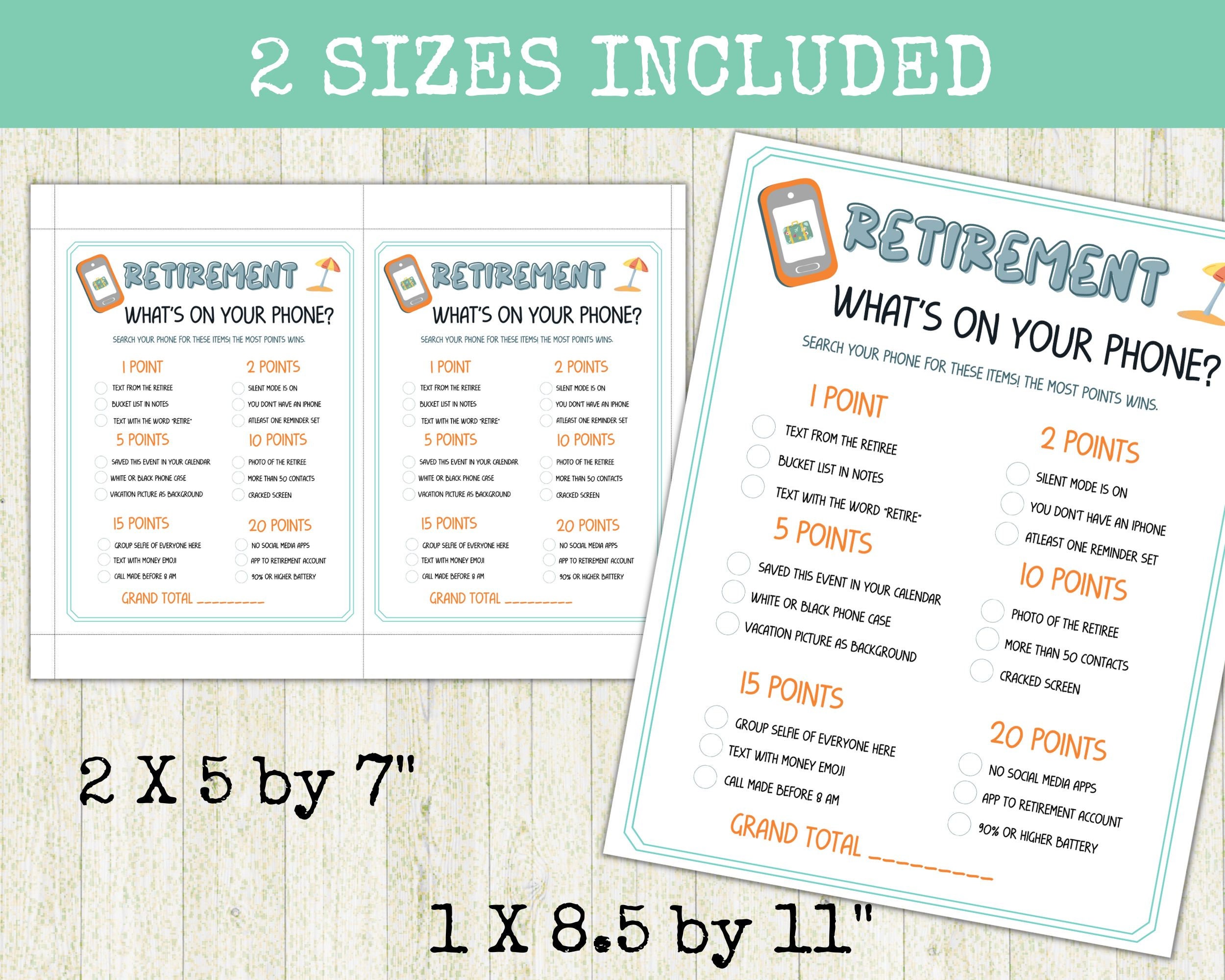 Retirement What's on Your Phone Game, Fun Retirement Party Games ...