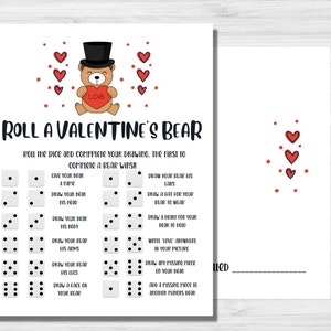 Roll A Dice Game, Valentines Dice Game, Family Valentines Activity ...