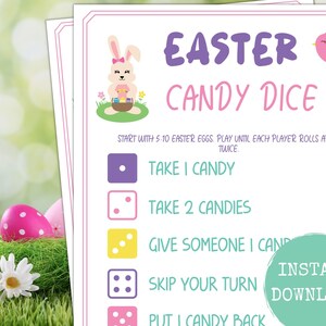 Easter Candy Dice Game, Easter Activities for Kids, Kids Easter ...