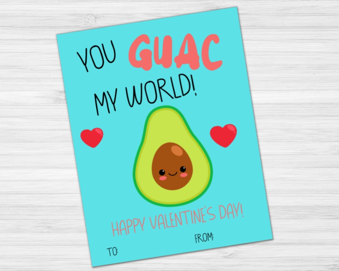 Printable Taco Valentine's Day Cards, Valentines Card for Kids, Taco ...