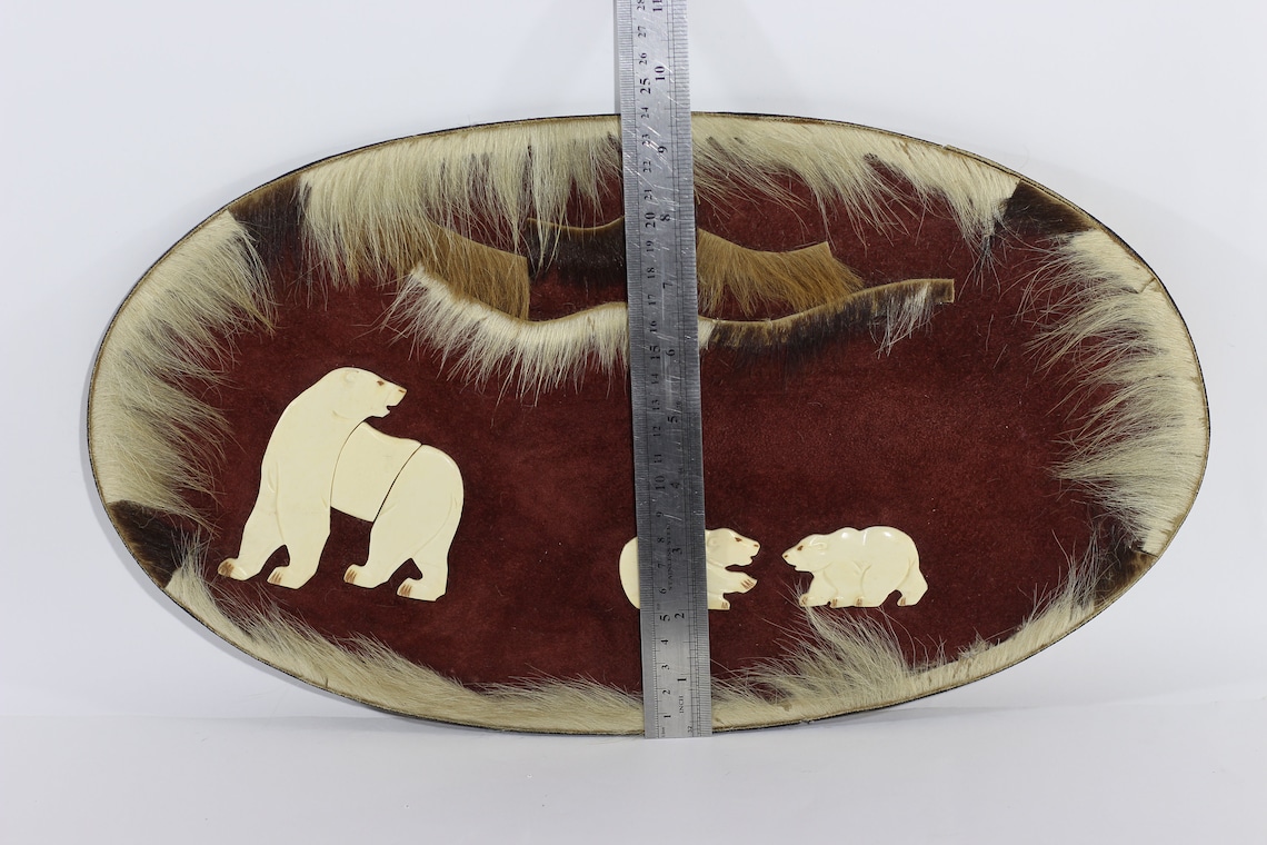 Inuit Art Wall Mural Carving Polar Bears Mid 20th Century | Etsy