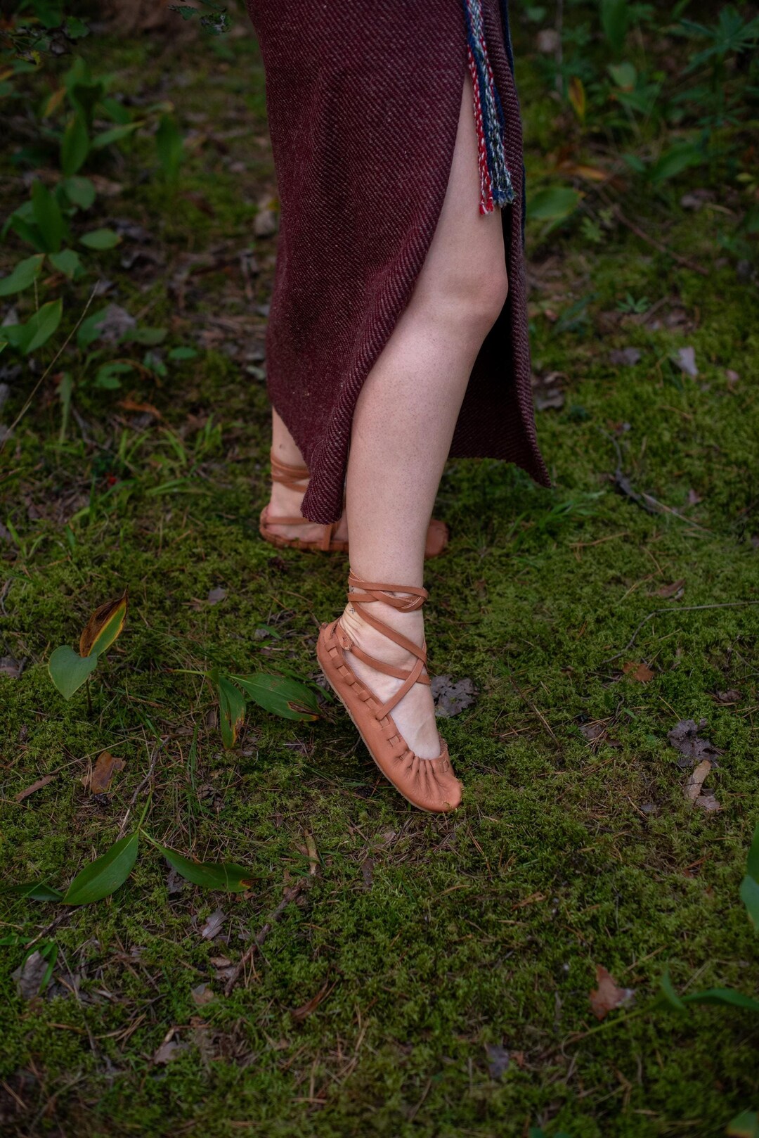 Handmade Leather Shoes Light Brown - PASTALAS, Viking Shoes, Celtic ...