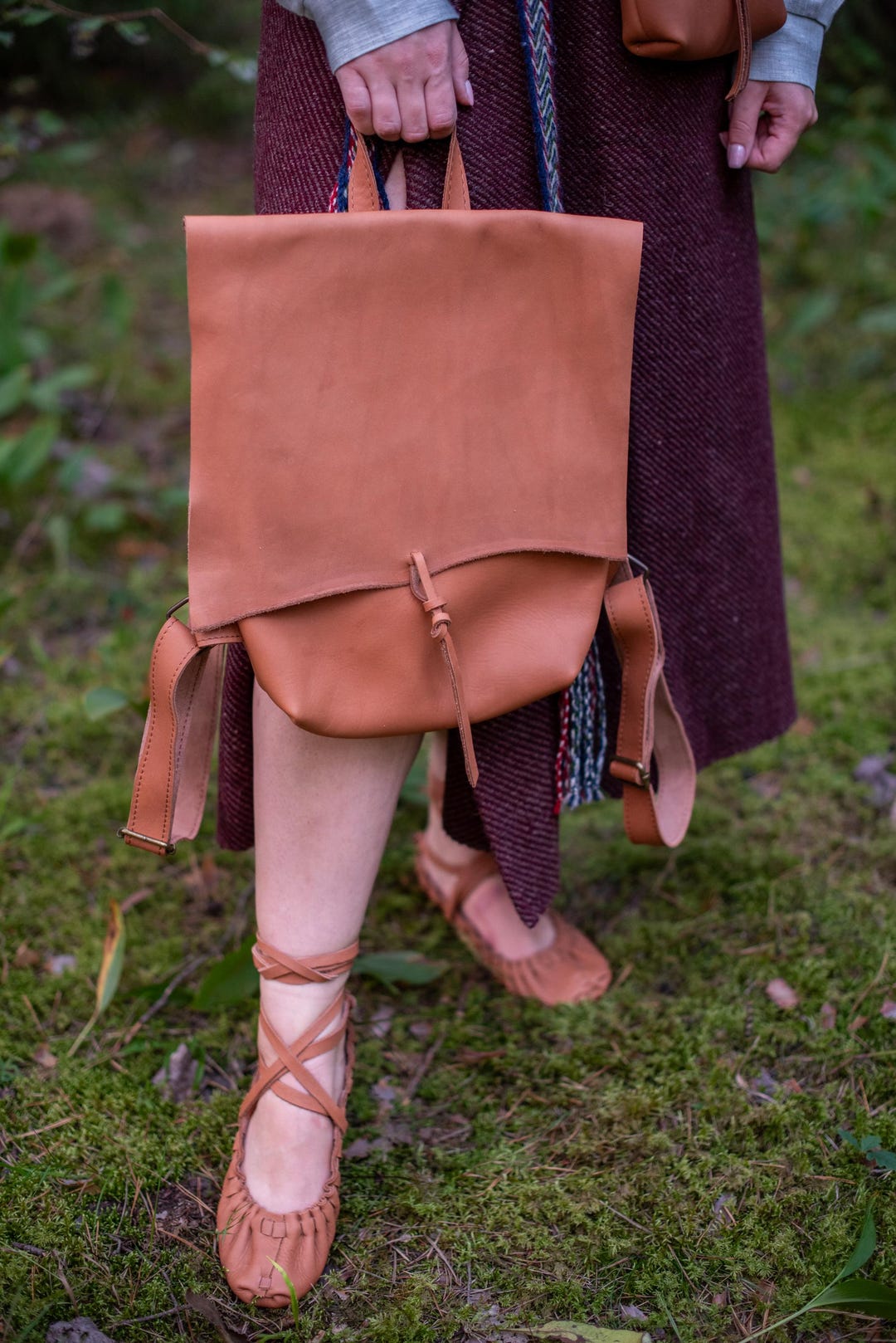 Handmade Leather Shoes Light Brown - PASTALAS, Viking Shoes, Celtic ...