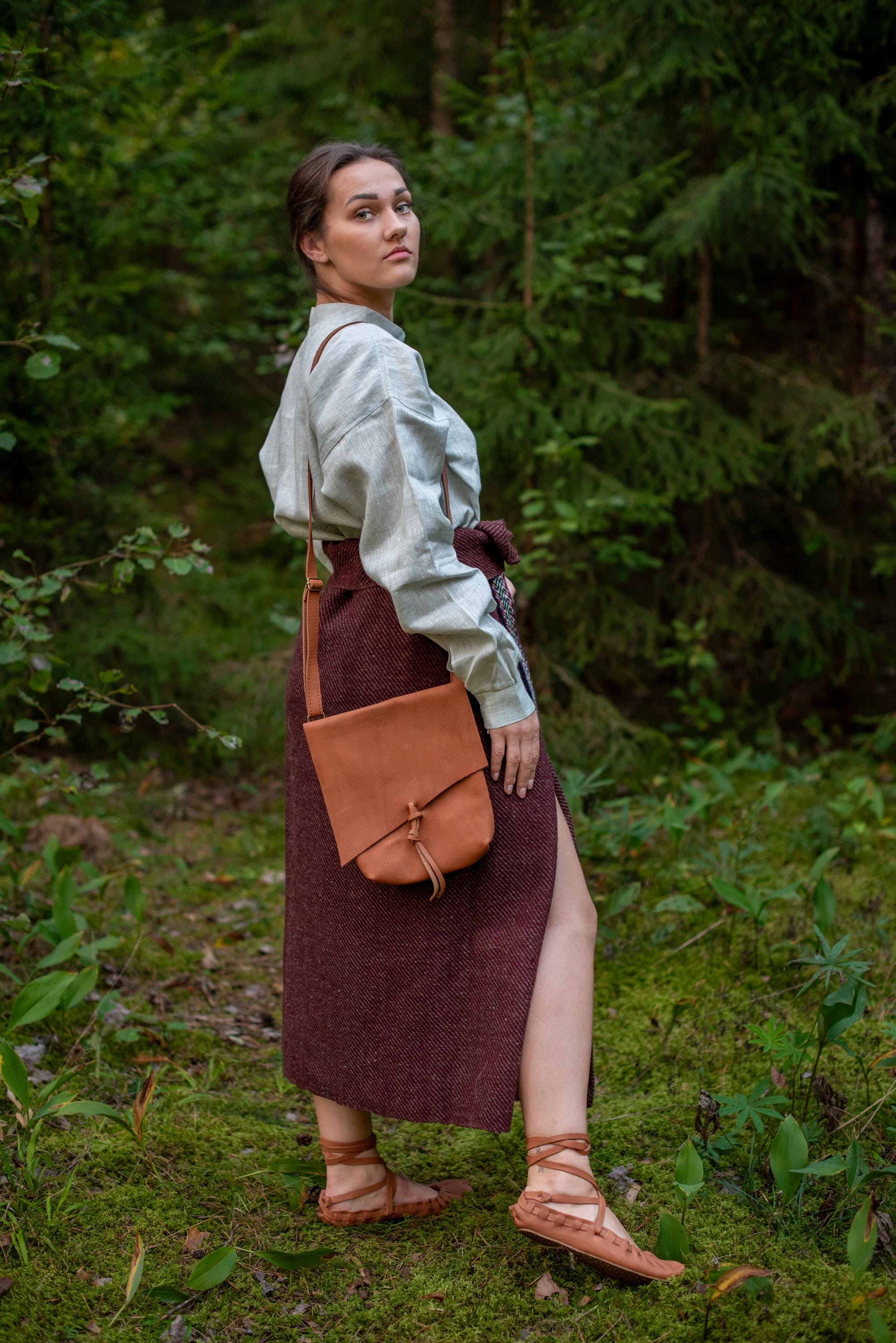 Handmade Leather Shoes Light Brown - PASTALAS, Viking Shoes, Celtic ...