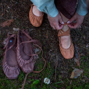Handmade Leather Shoes Light Brown - PASTALAS, Viking Shoes, Celtic ...