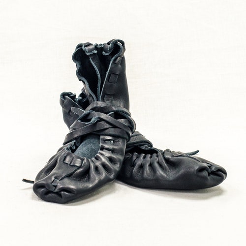 Unisex Medieval Shoes Renaissance Light Brown Leather - Etsy