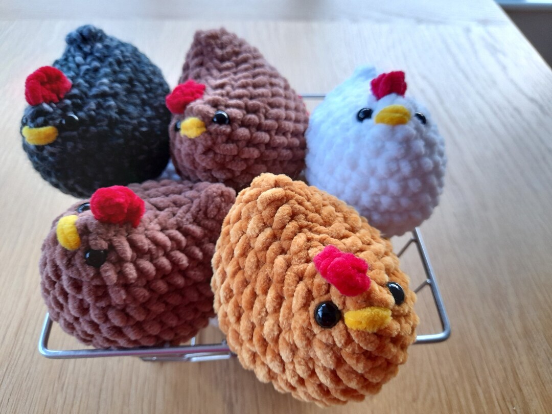 Crochet Chicken Hens Amigurumi Hen Kitchen Decor - Etsy