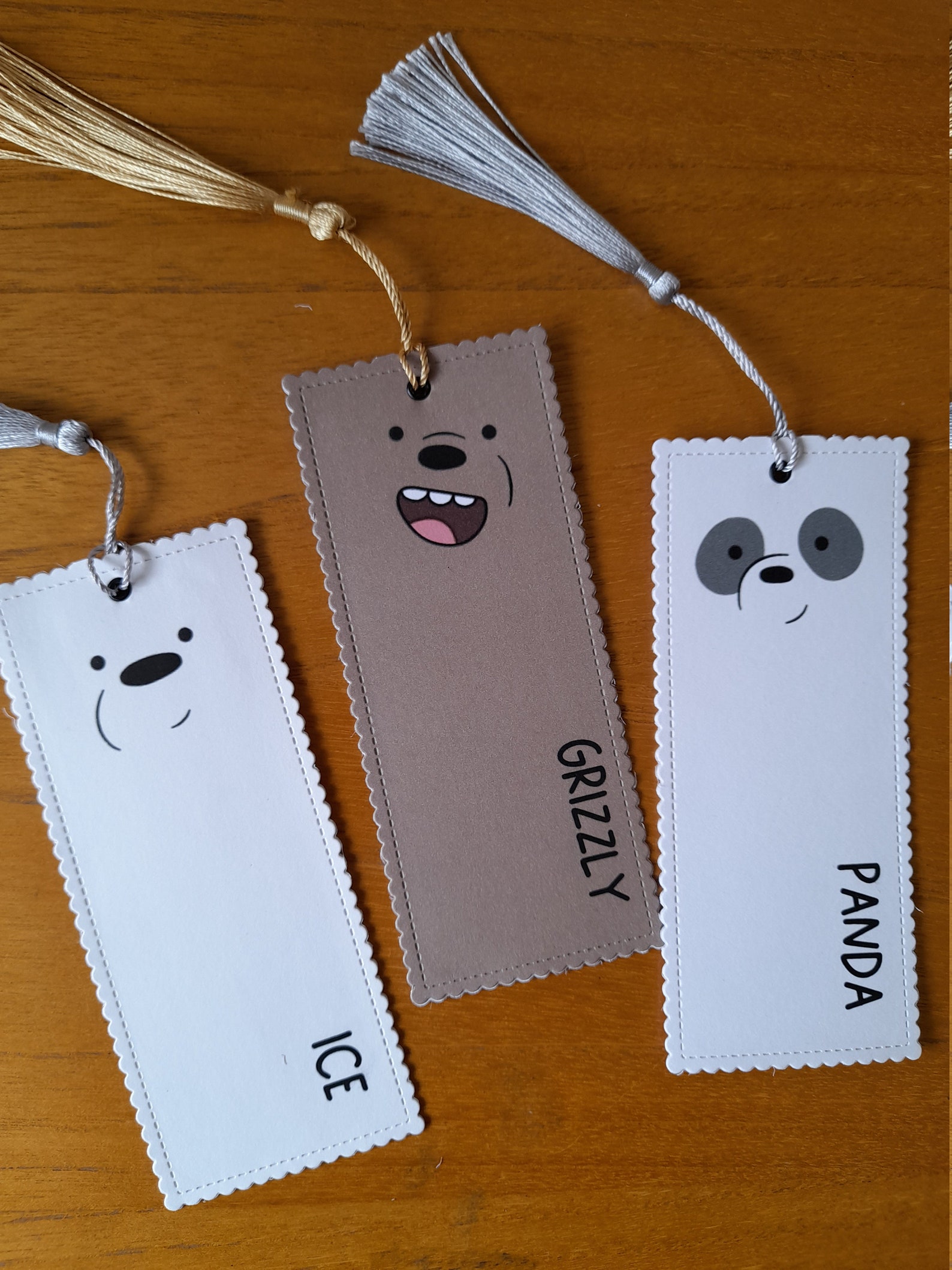 Cute Bear Bookmark We Bare Bears Page Marker - Etsy UK