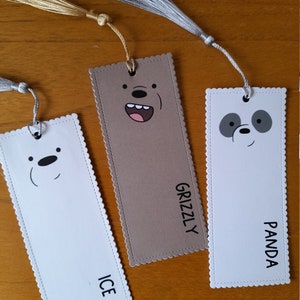 Cute Bear Bookmark, We Bare Bears, Page Marker - Etsy
