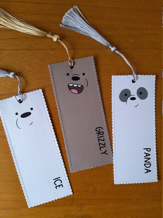 Cute Bear Bookmark We Bare Bears Page Marker - Etsy