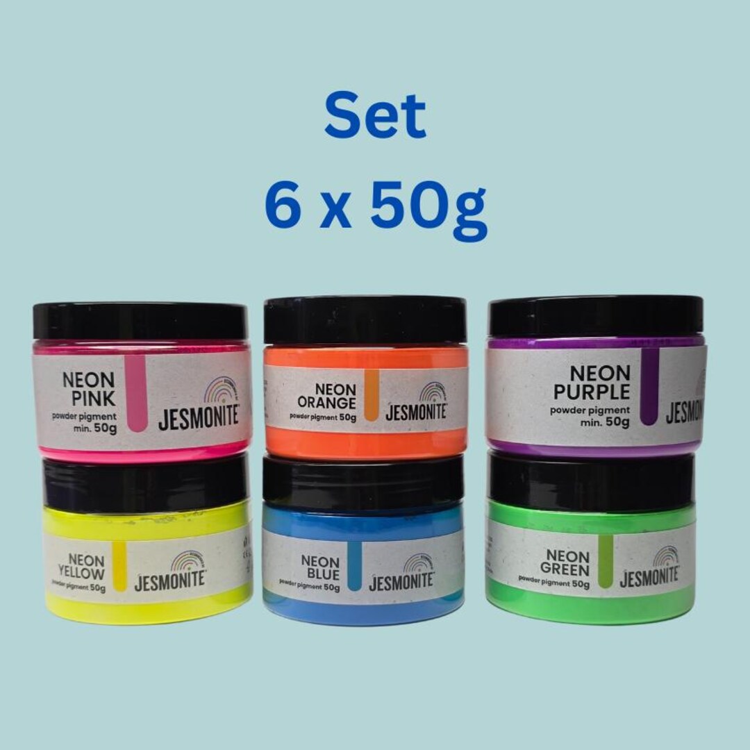 Jesmonite Pigment Powder 6 X 50g - NEON COLORS - Etsy