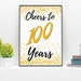 100th Birthday Signs Bundle, Happy 100th Birthday Sign, Cheers to 100 ...