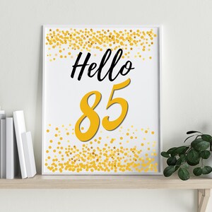 85th Birthday Signs Bundle, Happy 85th Birthday Sign, Cheers to 85 ...
