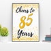 85th Birthday Signs Bundle, Happy 85th Birthday Sign, Cheers to 85 ...