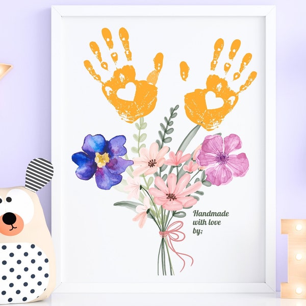 Handprint Flower Art - Etsy